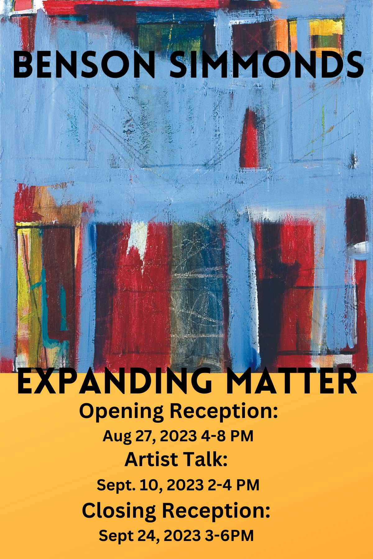 BENTZION/Benson Simmonds solo art show opening at Matter Studio Gallery ...