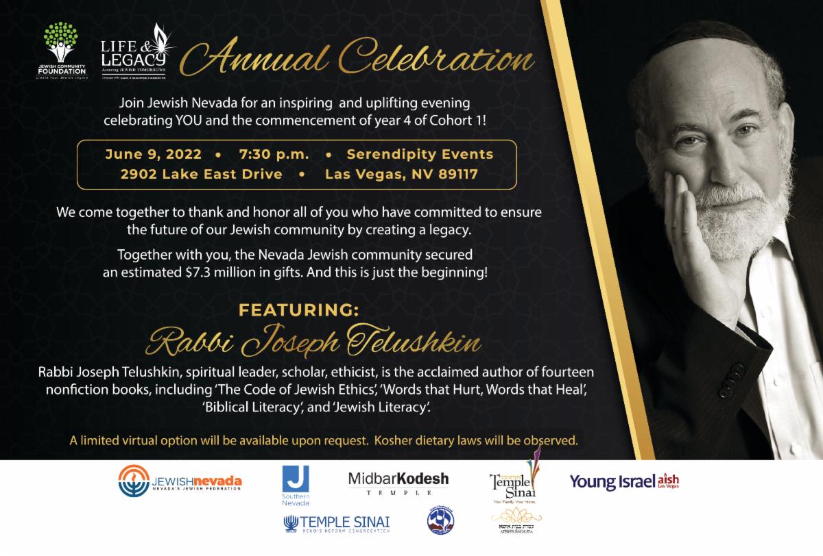 Rabbi Joseph Telushkin at the Jewish Nevada Annual Celebration